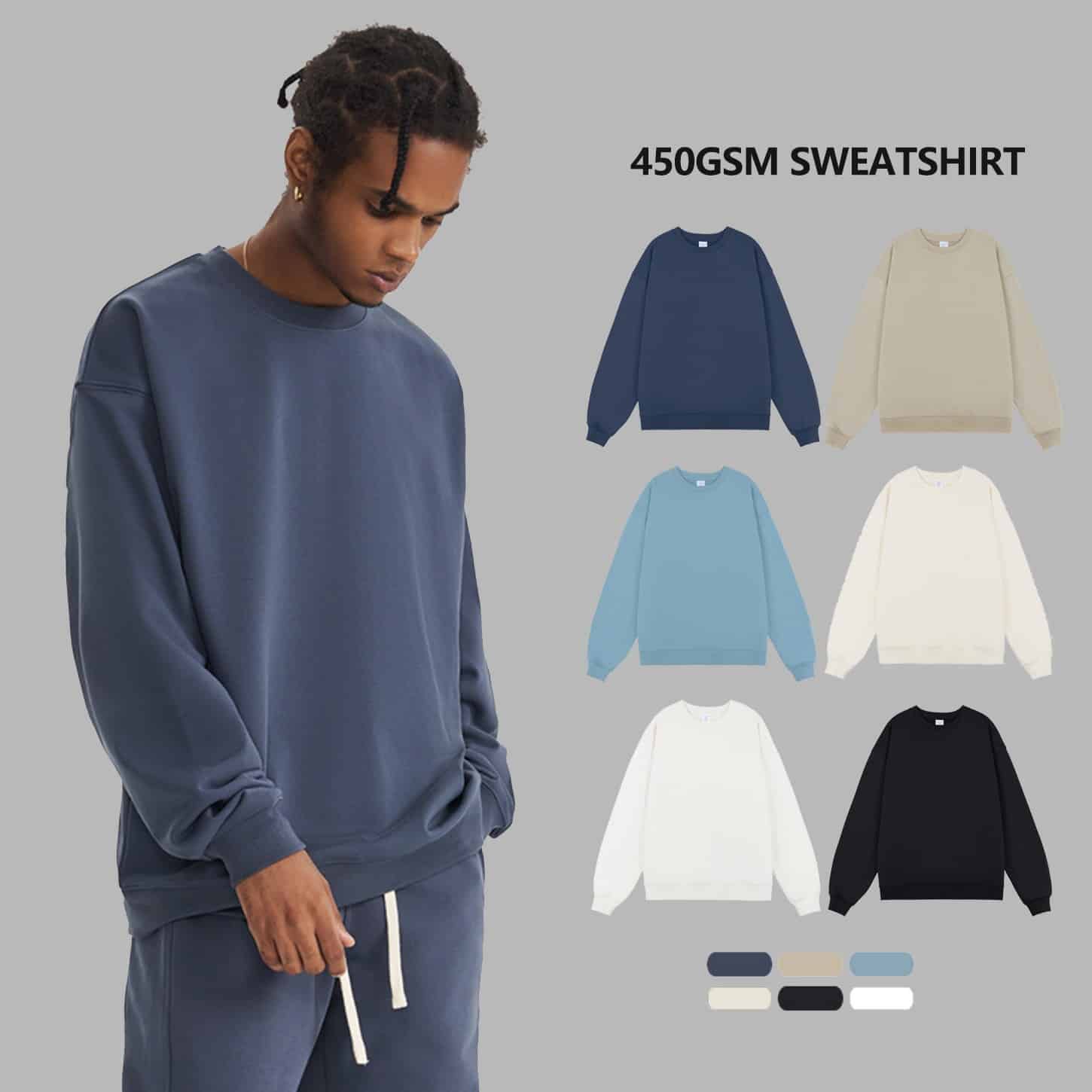 450g Terry Custom Heavyweight Sweatshirts | Best Quality